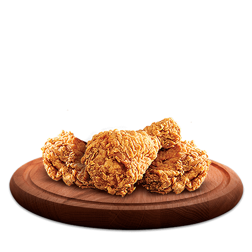 Delicious 3-piece chicken meal with crispy golden skin and tender meat